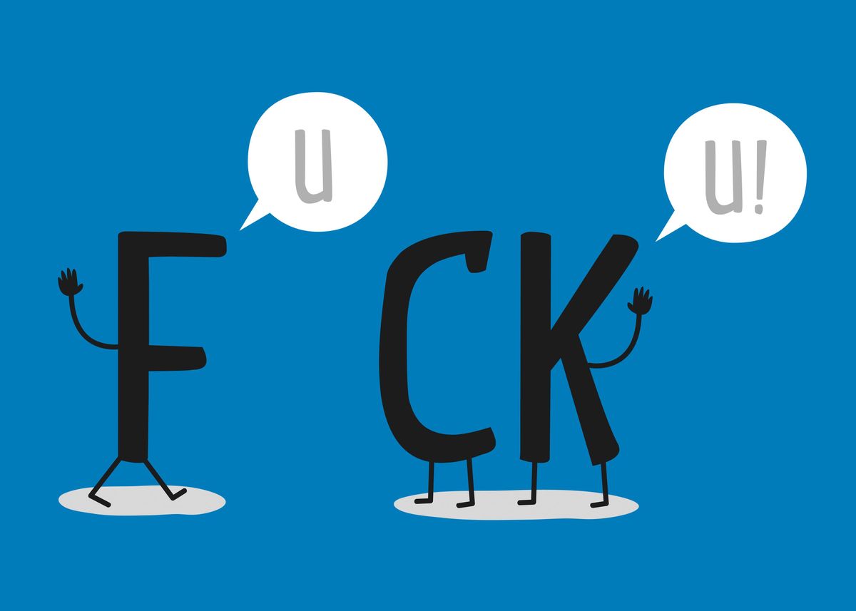 'F CK U' Poster, picture, metal print, paint by Demonigote Shirts ...