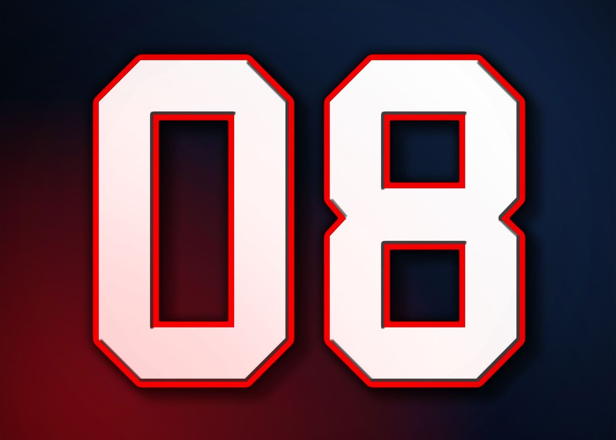 '08 Jersey Patriot Patriots' Poster by Silhouette Boss | Displate