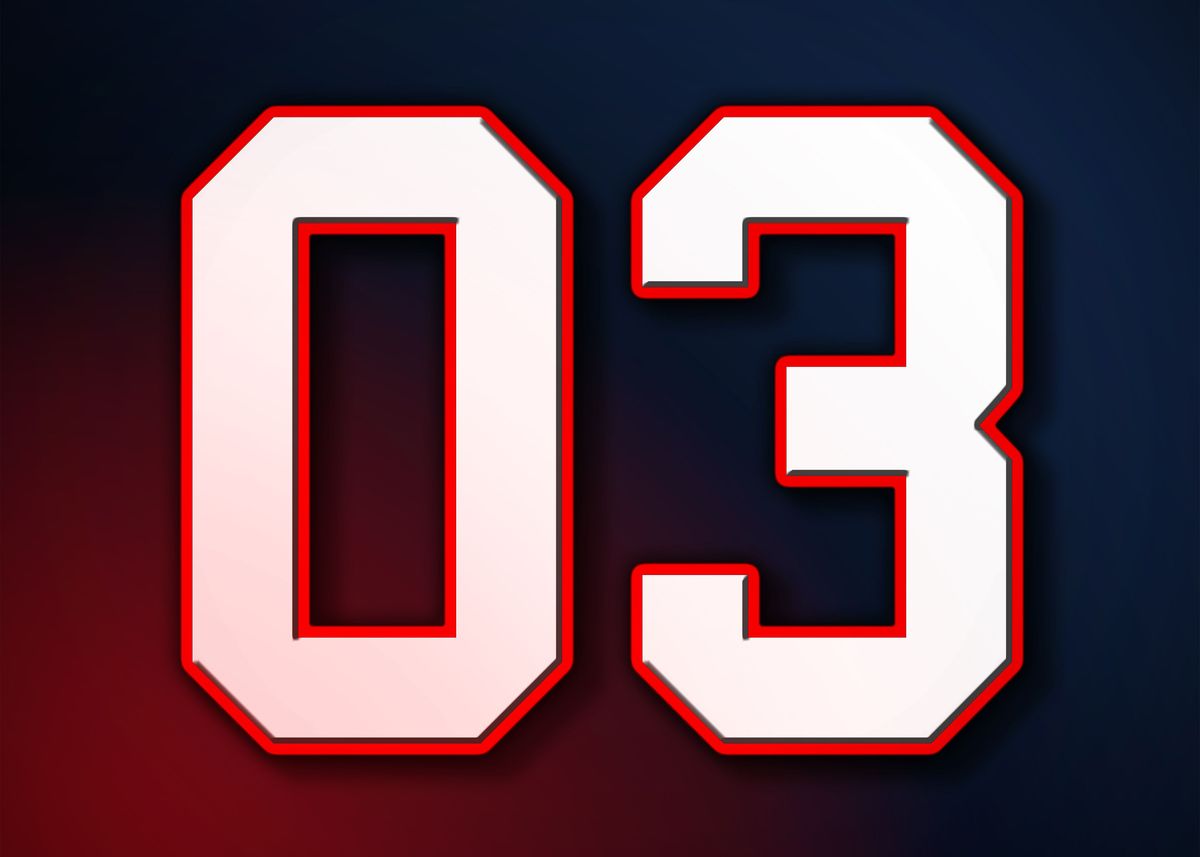 '03 Jersey Patriot Patriots' Poster, picture, metal print, paint by ...