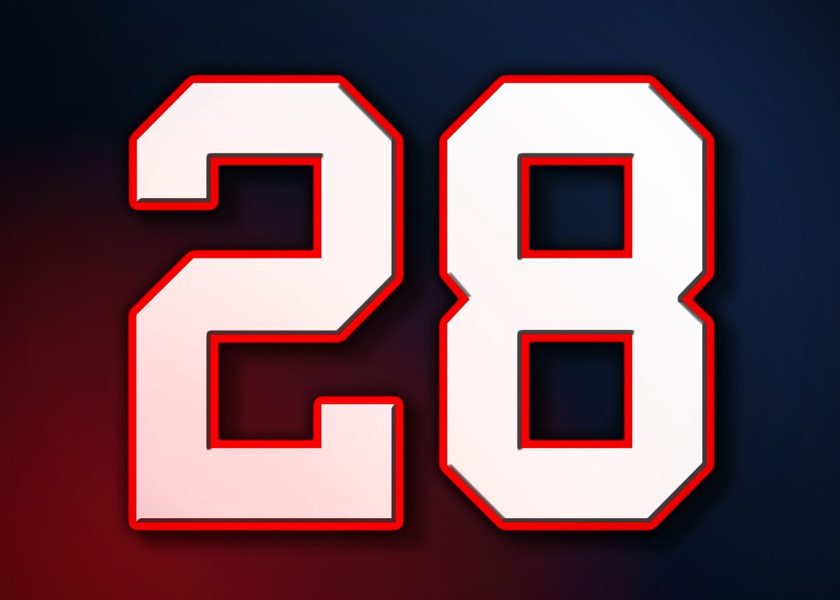 '28 Jersey Patriot Patriots' Poster by Silhouette Boss | Displate