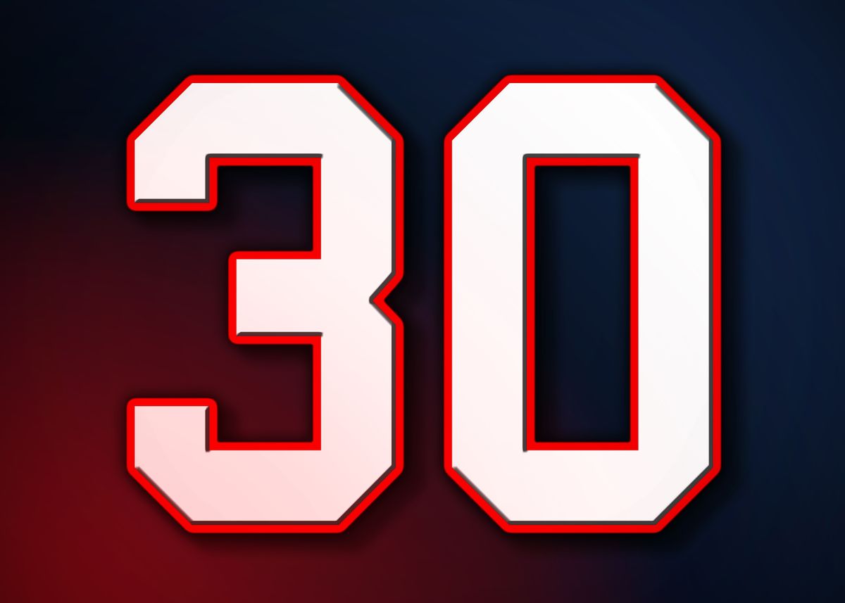 '30 Jersey Patriot Patriots' Poster by Silhouette Boss | Displate