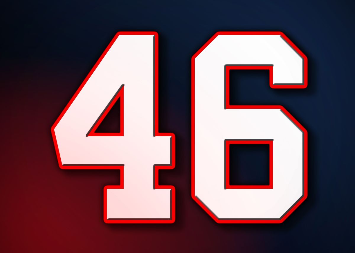 '46 Jersey Patriot Patriots' Poster by Silhouette Boss | Displate
