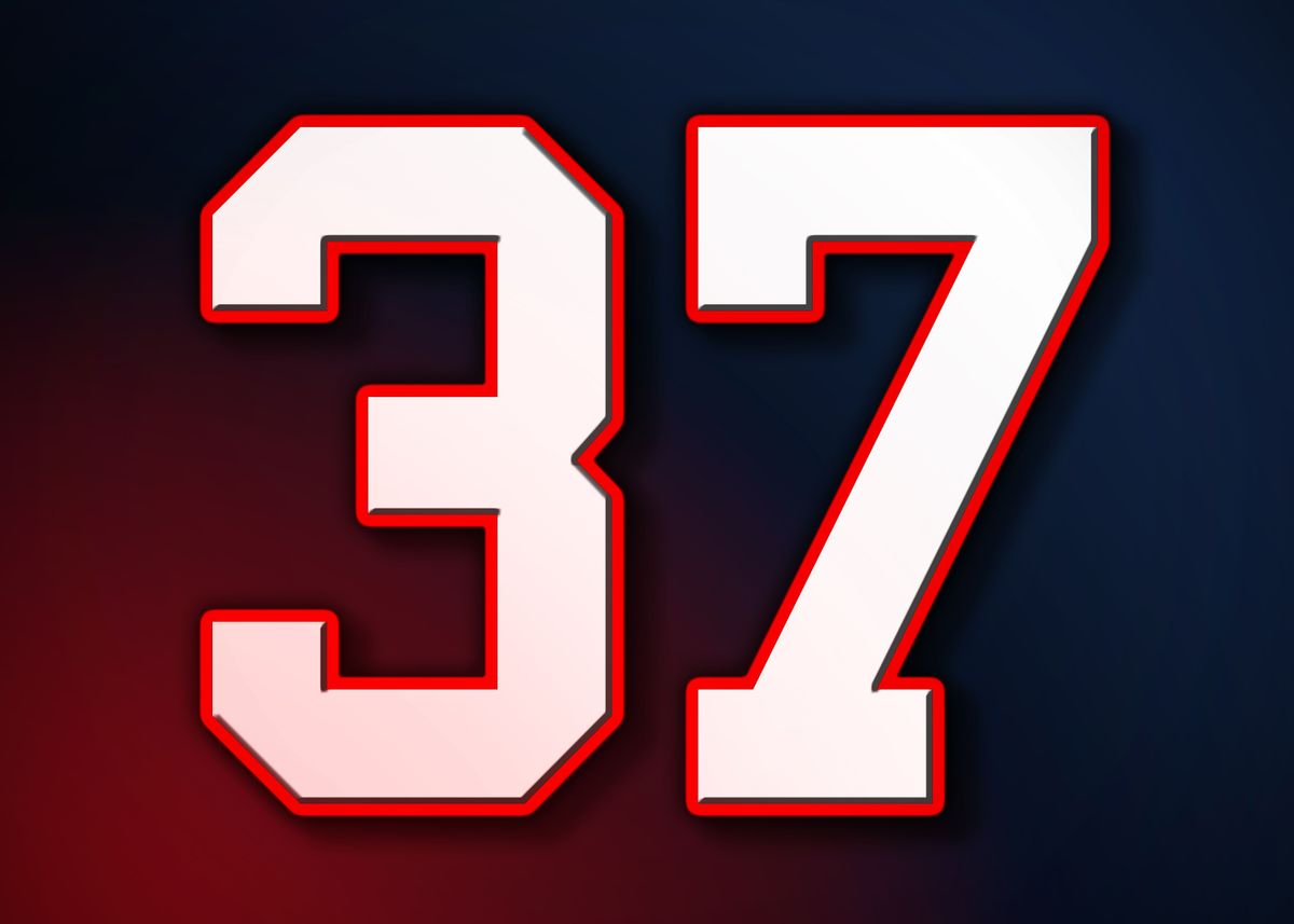 '37 Jersey Patriot Patriots' Poster by Silhouette Boss | Displate