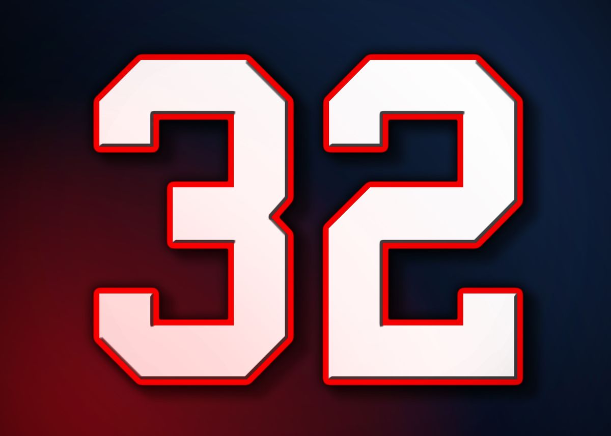 '32 Jersey Patriot Patriots' Poster by Silhouette Boss | Displate