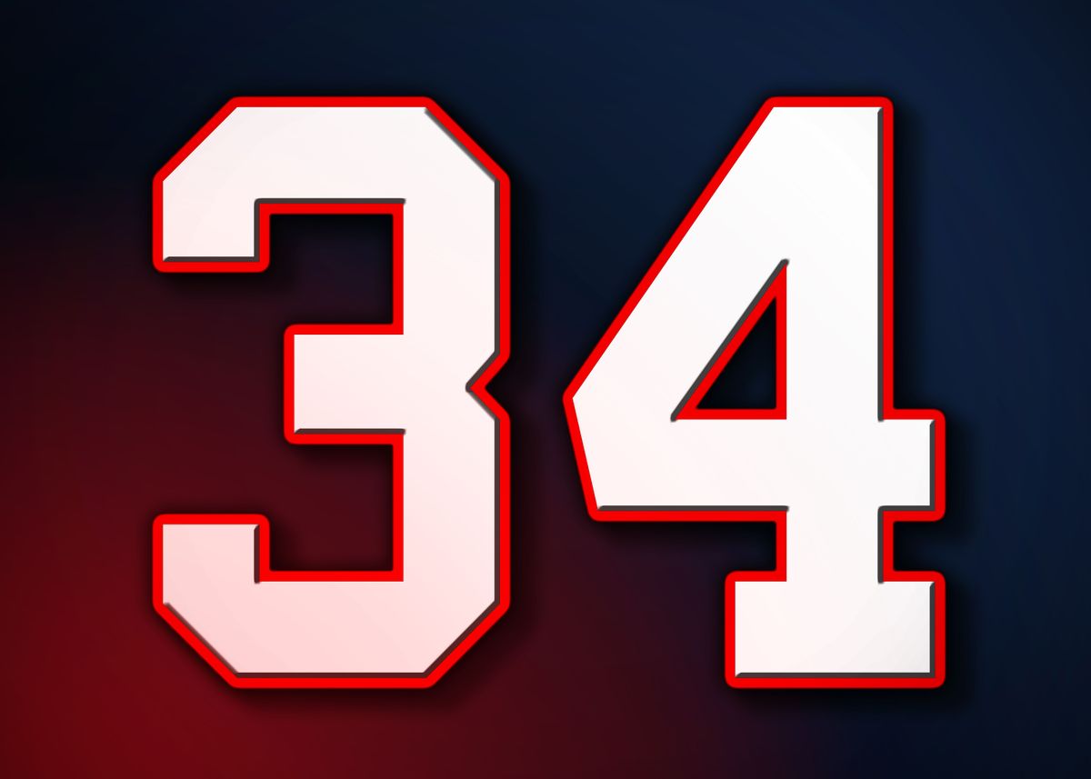 '34 Jersey Patriot Patriots' Poster by Silhouette Boss | Displate