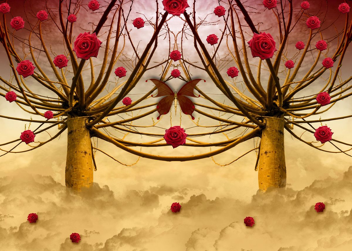 'Willow Tree Fantasy 1' Poster by Colette van der Wal | Displate