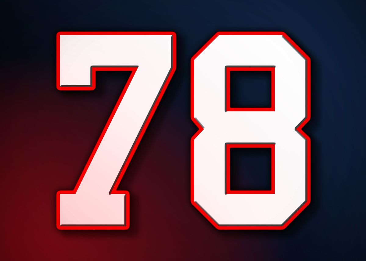 '78 Jersey Patriot Patriots' Poster by Silhouette Boss | Displate