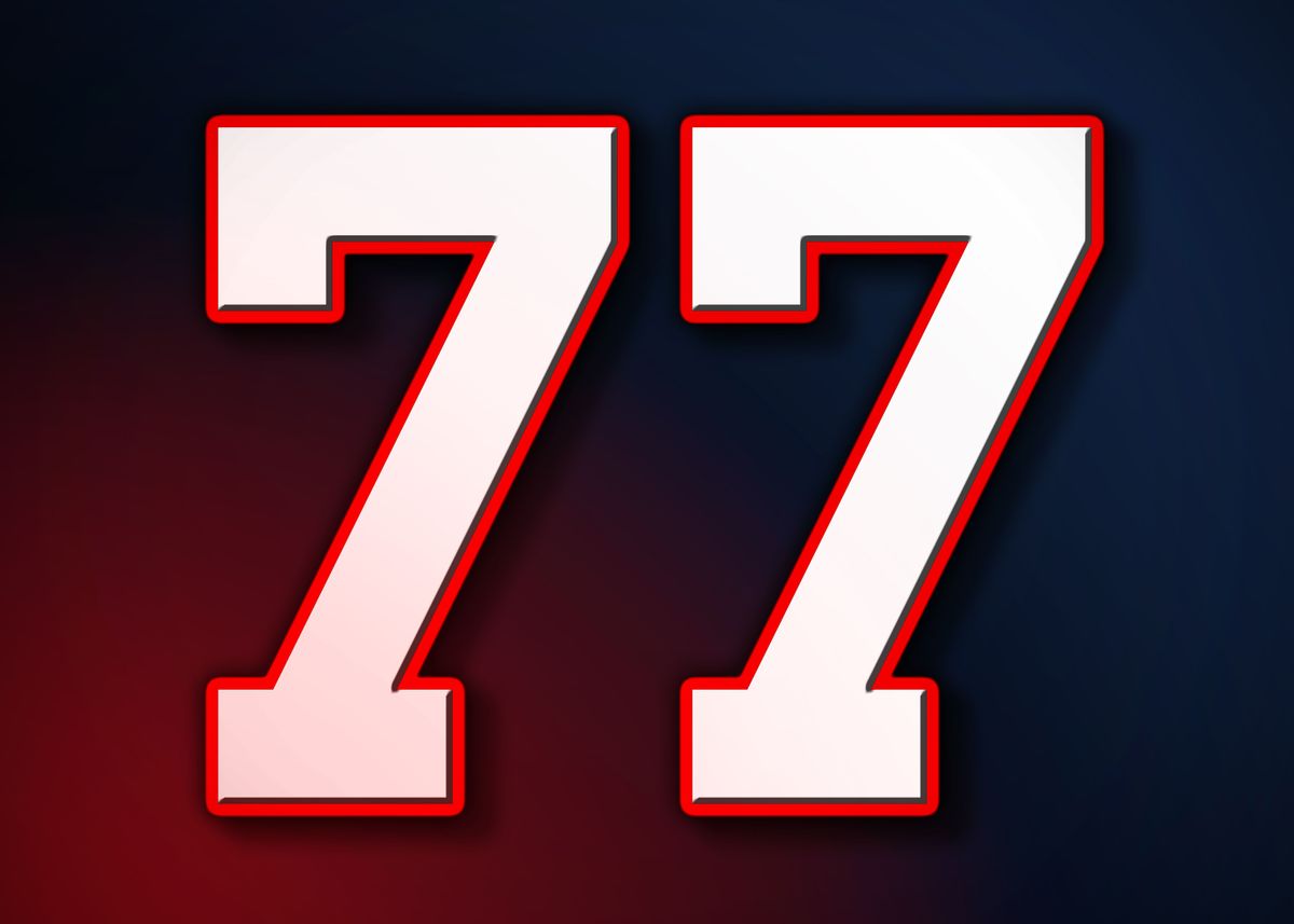 '77 Jersey Patriot Patriots' Poster, picture, metal print, paint by ...