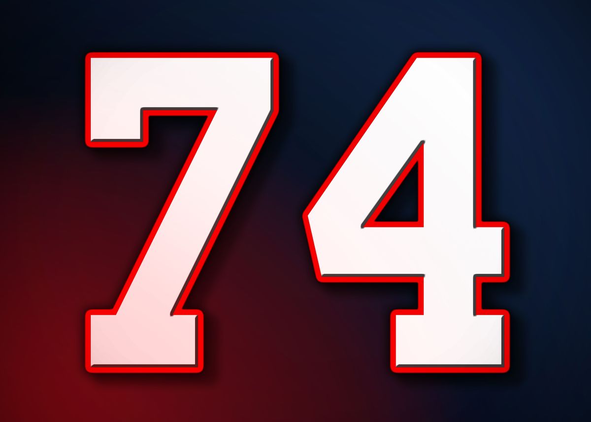 '74 Jersey Patriot Patriots' Poster by Silhouette Boss | Displate