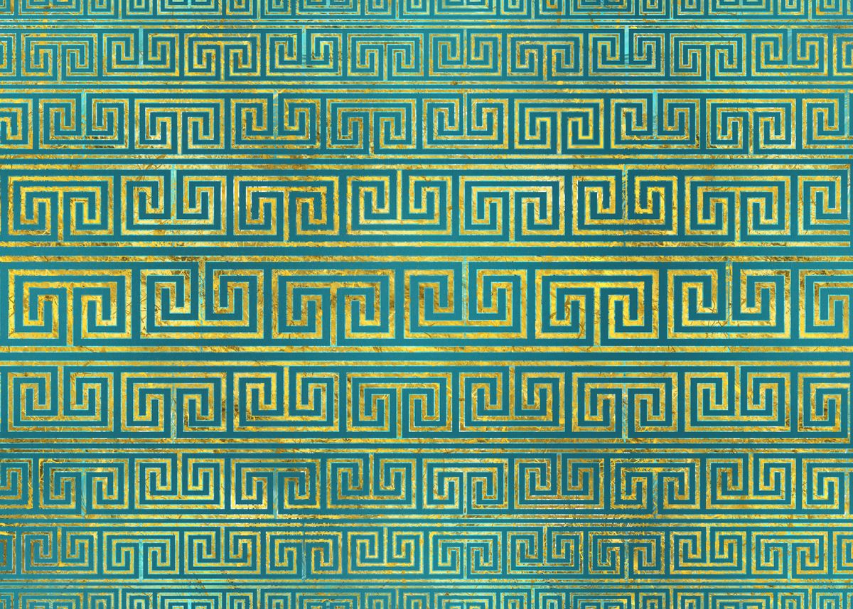 'Greek Meander Pattern' Poster by Lioudmila Perry | Displate