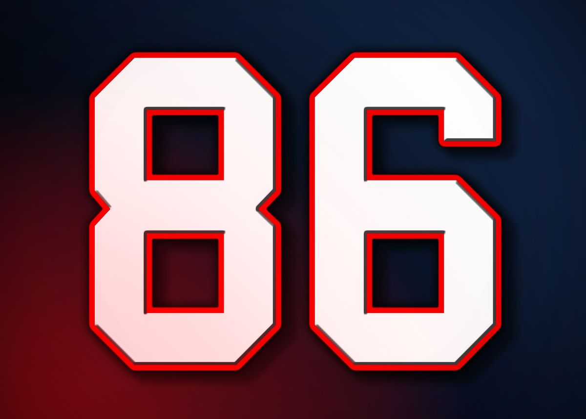 '86 Jersey Patriot Patriots' Poster by Silhouette Boss | Displate