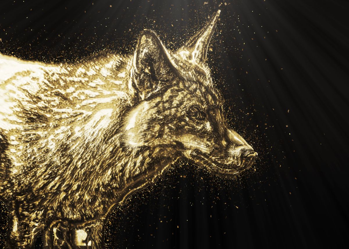 'Golden Fox' Poster by 4T4 Design Studio | Displate