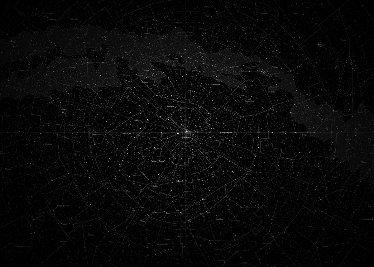 'Galaxy Map' Poster, picture, metal print, paint by Nikita Abakumov ...