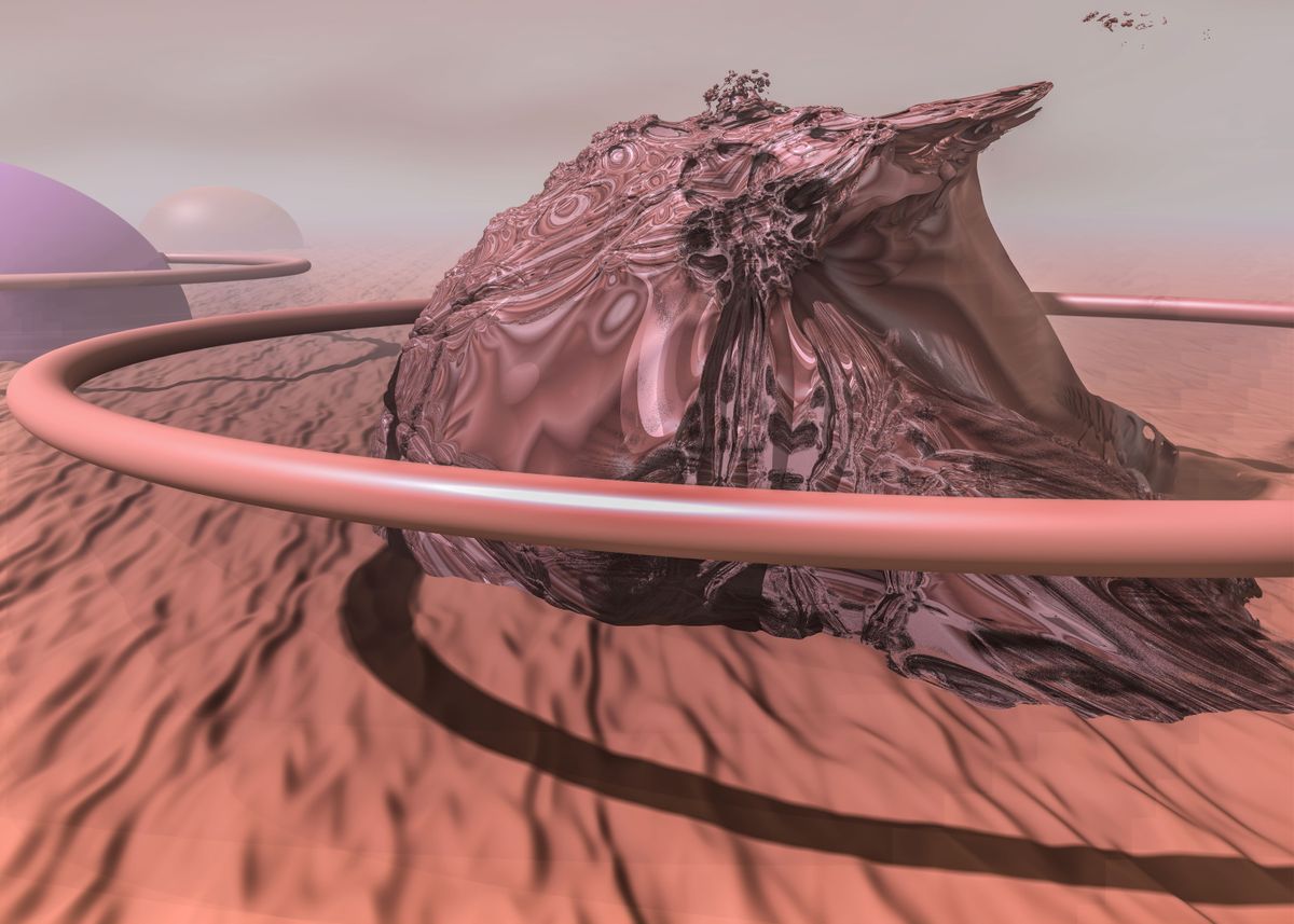 'Love Planet Mars Sandstorm' Poster by Iva Noel | Displate