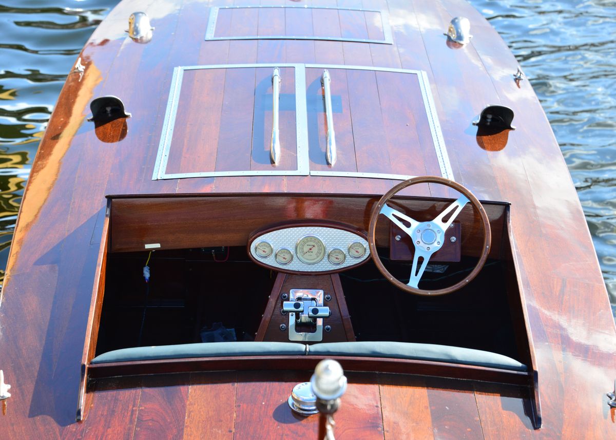 '1920s racing boat' Poster, picture, metal print, paint by David ...