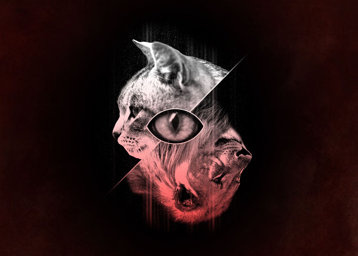 'the beast inside me' Poster, picture, metal print, paint by Ronaldo ...