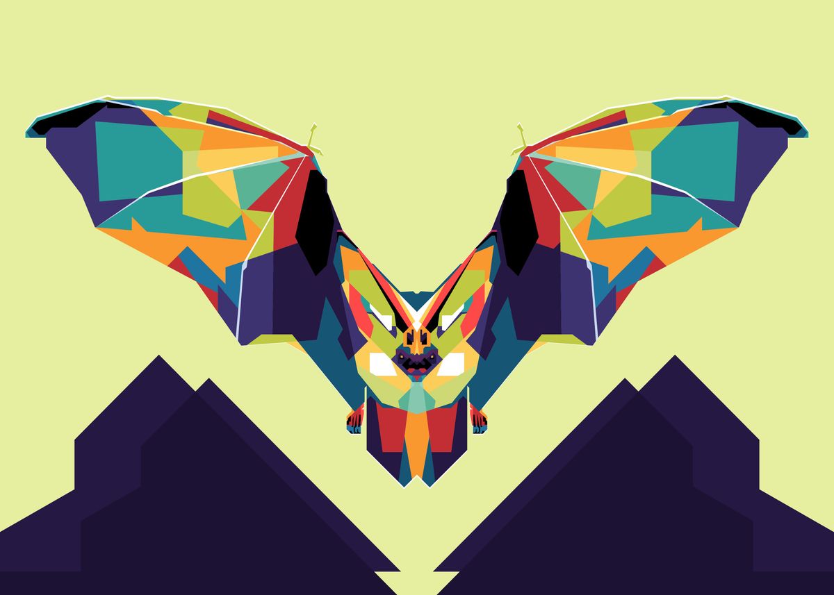 'Bat' Poster by Rilvan Uzwardani | Displate