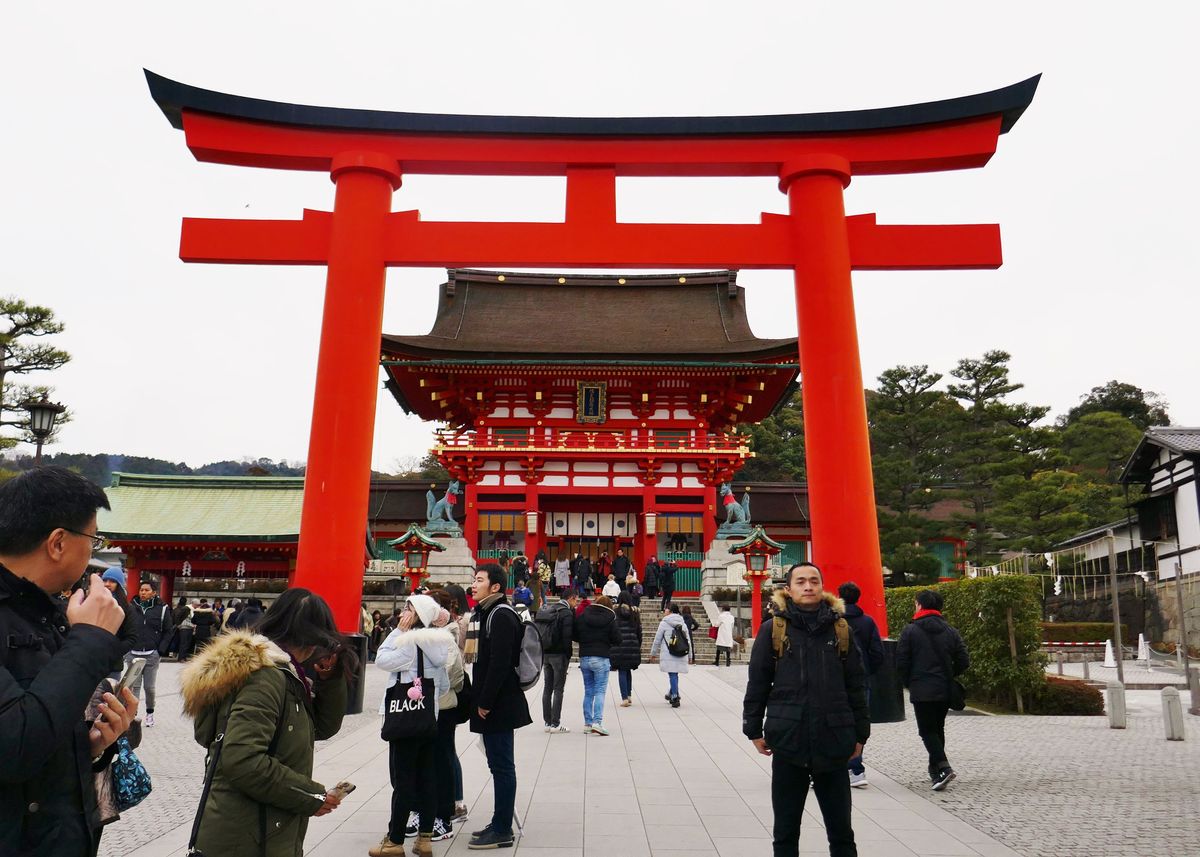 'Fushimi inari taisha' Poster, picture, metal print, paint by Nicola ...