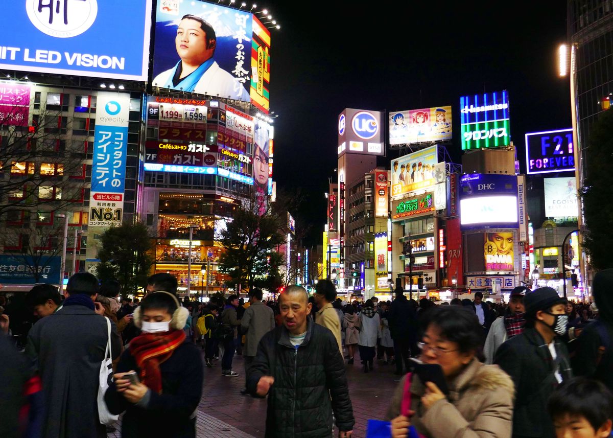 'Shibuya scramble' Poster by Nicola Hudson | Displate