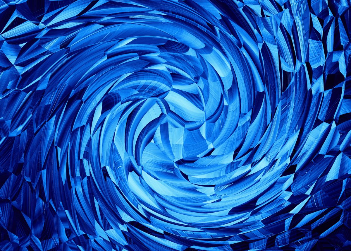 'Pattern Whirlpool blue' Poster, picture, metal print, paint by Barbara ...