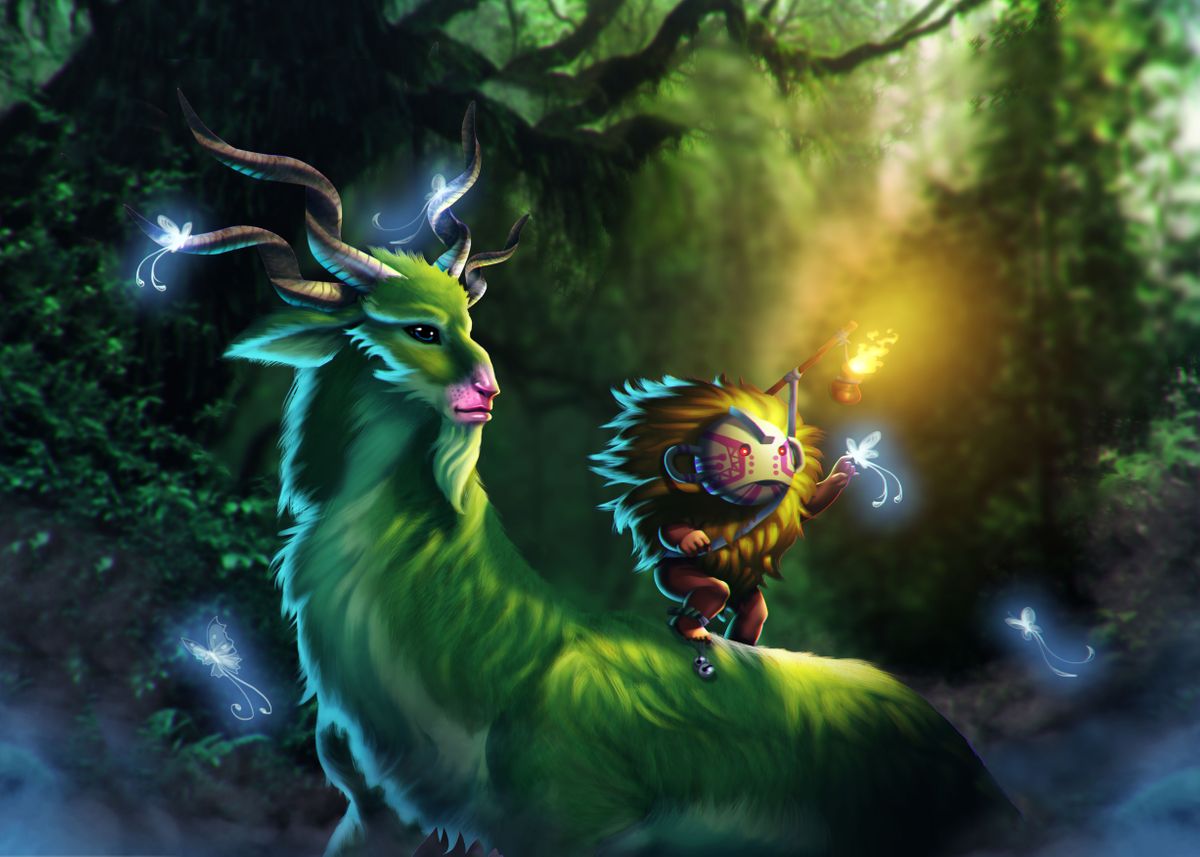 'Forest Guardian ' Poster, picture, metal print, paint by joseph Omeike ...