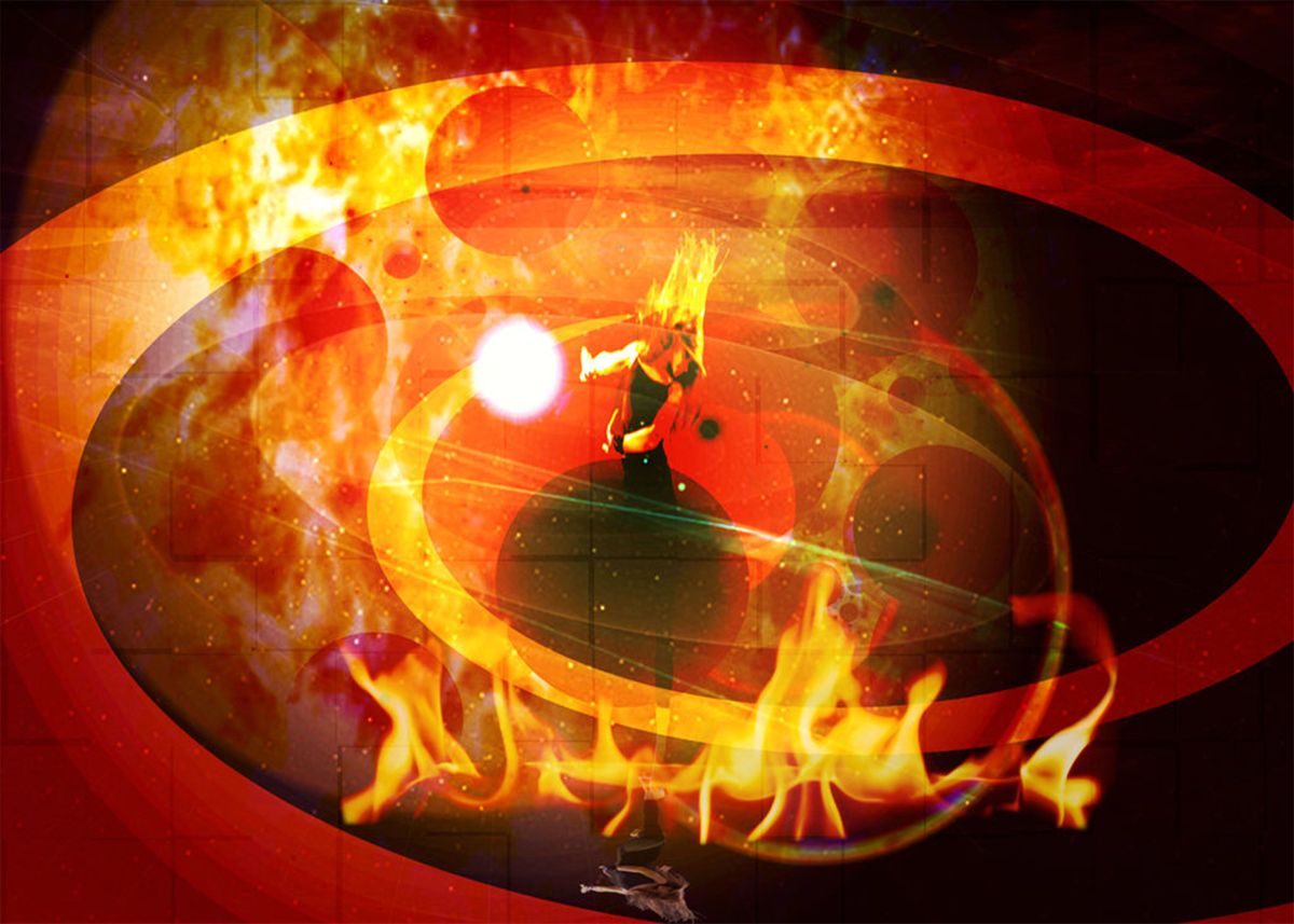 'Fire dancer' Poster, picture, metal print, paint by yecine yecine ...