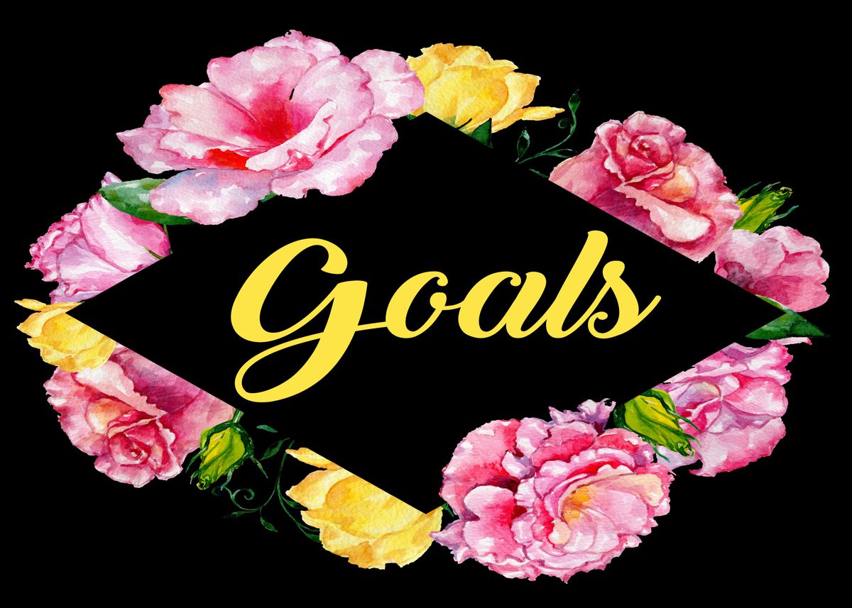 'Goals' Poster, picture, metal print, paint by Family Cutey | Displate