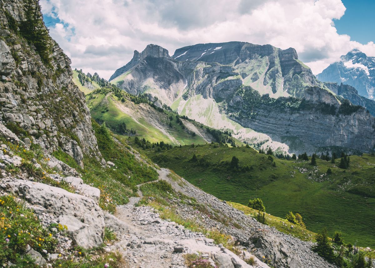 'Rocky Alps Mountain Peak' Poster by Patrycja Polechonska | Displate