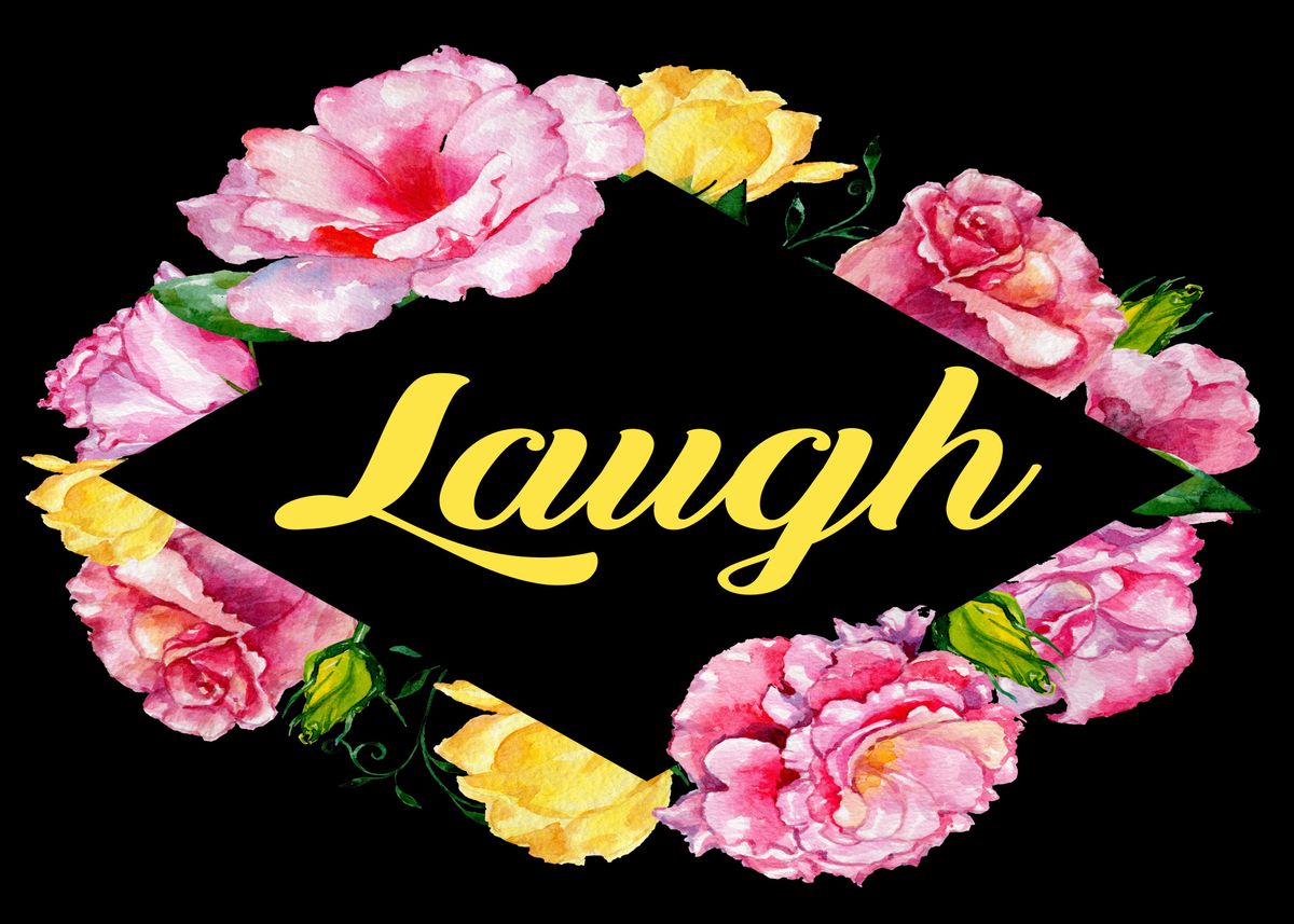 'Laugh' Poster, picture, metal print, paint by Family Cutey | Displate