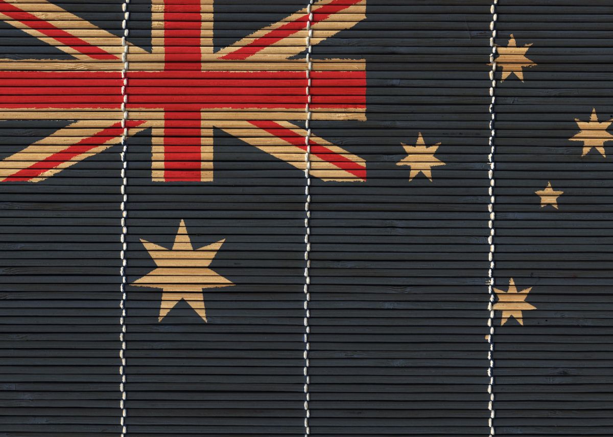 'Bamboo Australian Flag' Poster by John Lucke Designs | Displate