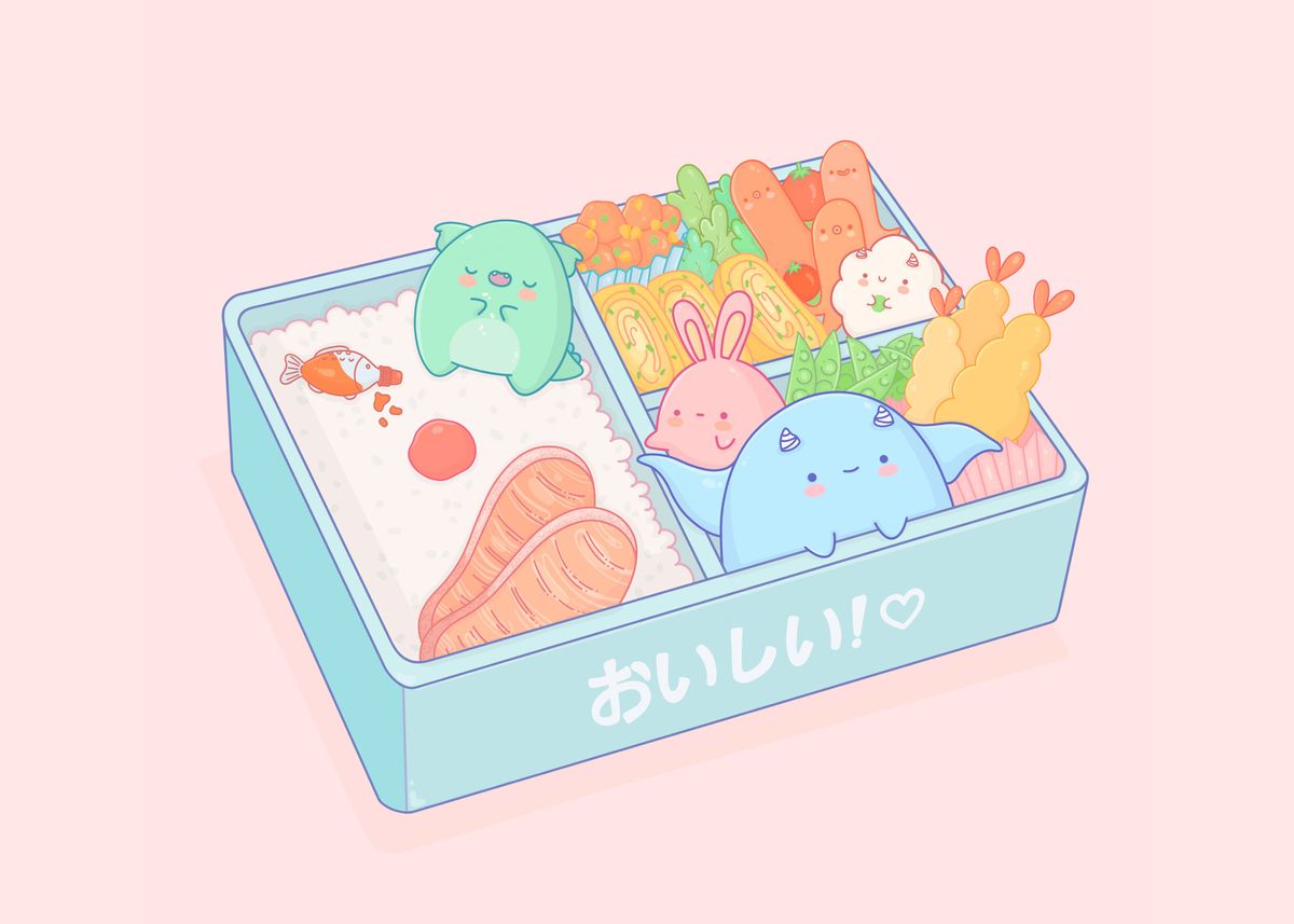 'Obento' Poster, picture, metal print, paint by Lucia Petrucci | Displate