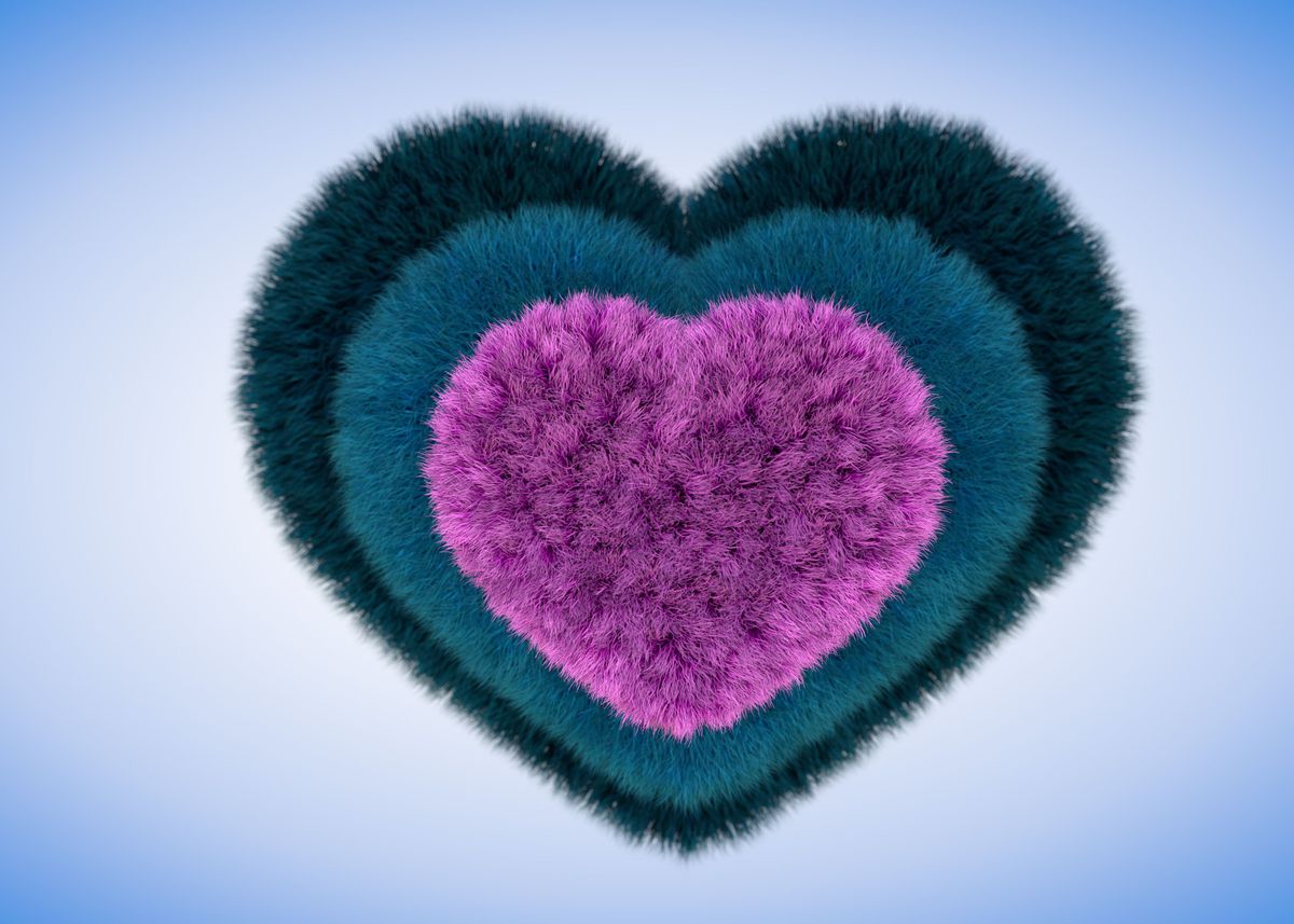 'Furry Hearts 5' Poster by Szymon Chorodynski | Displate