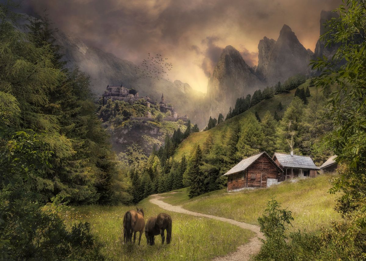 'Magic Morning' Poster, picture, metal print, paint by Simone ...