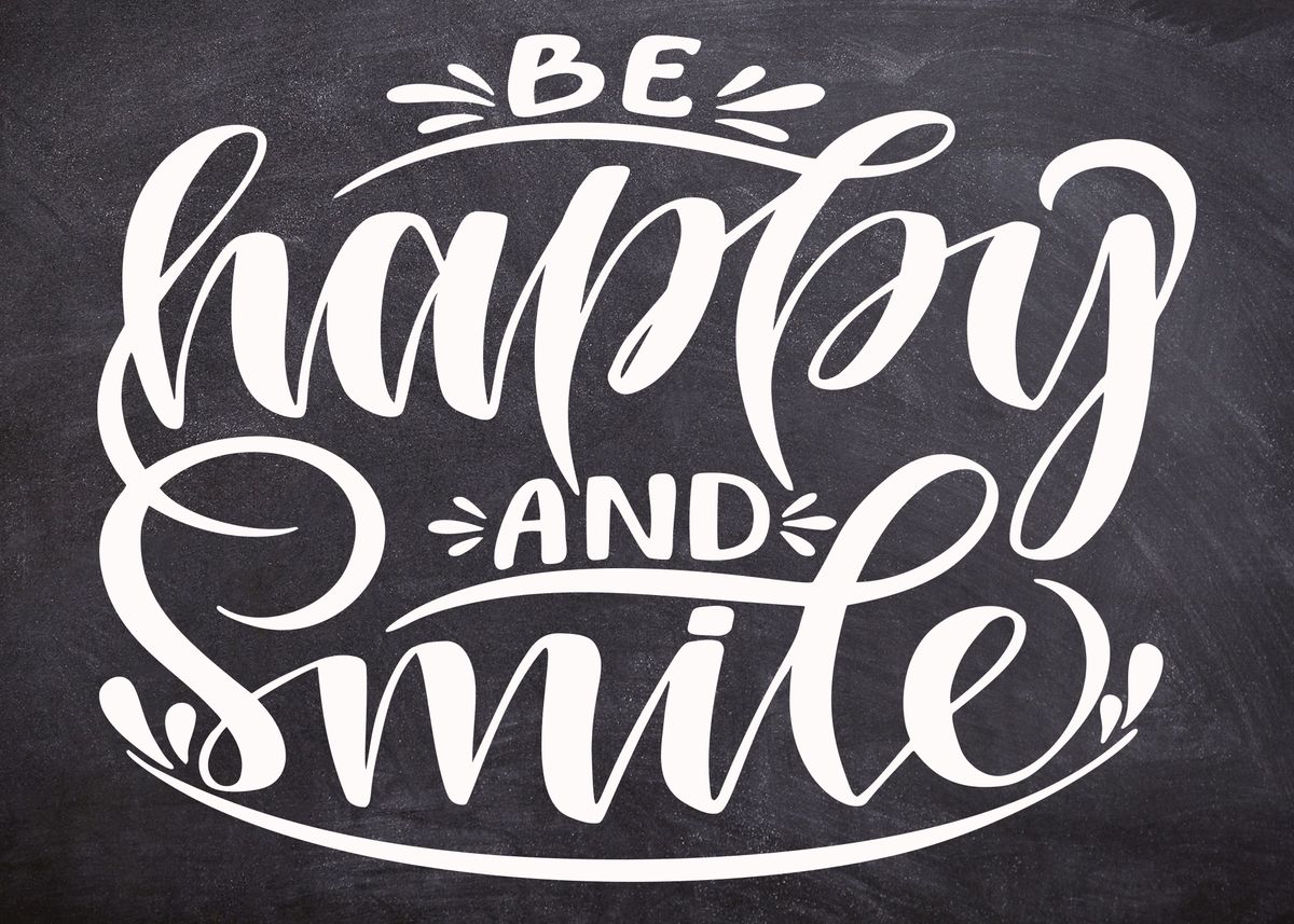 'Be Happy And Smile' Poster by Family Cutey | Displate