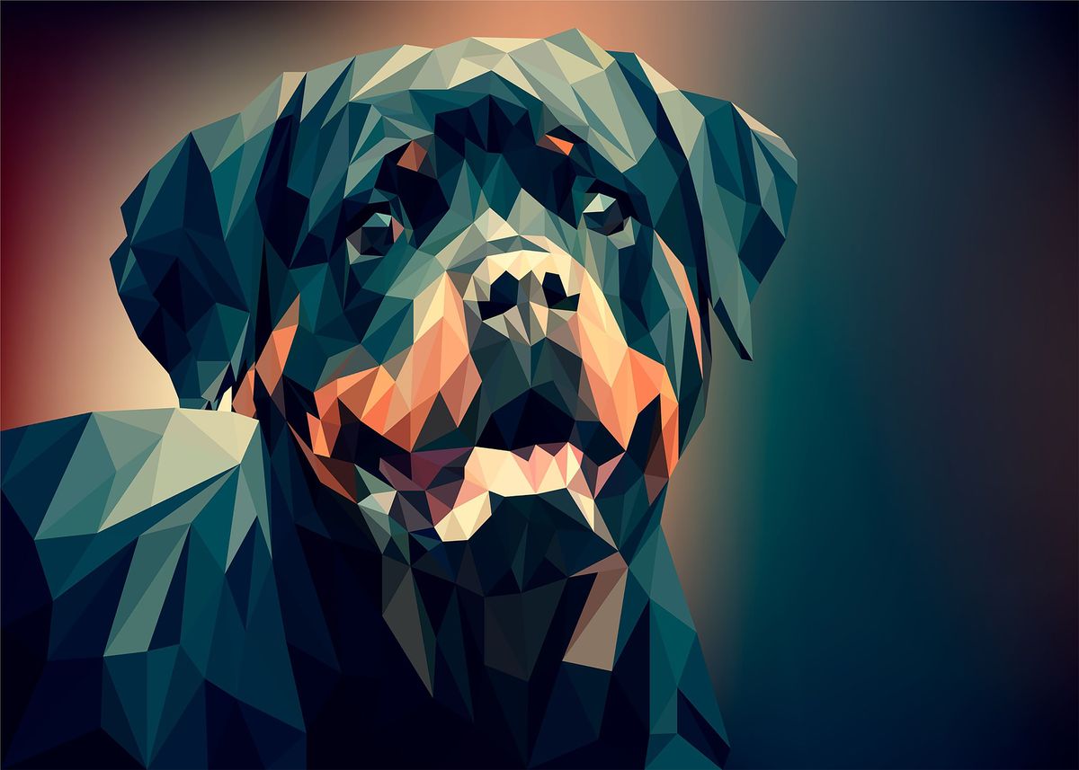'Abstract Dog' Poster by Shuvro Deb Roy | Displate