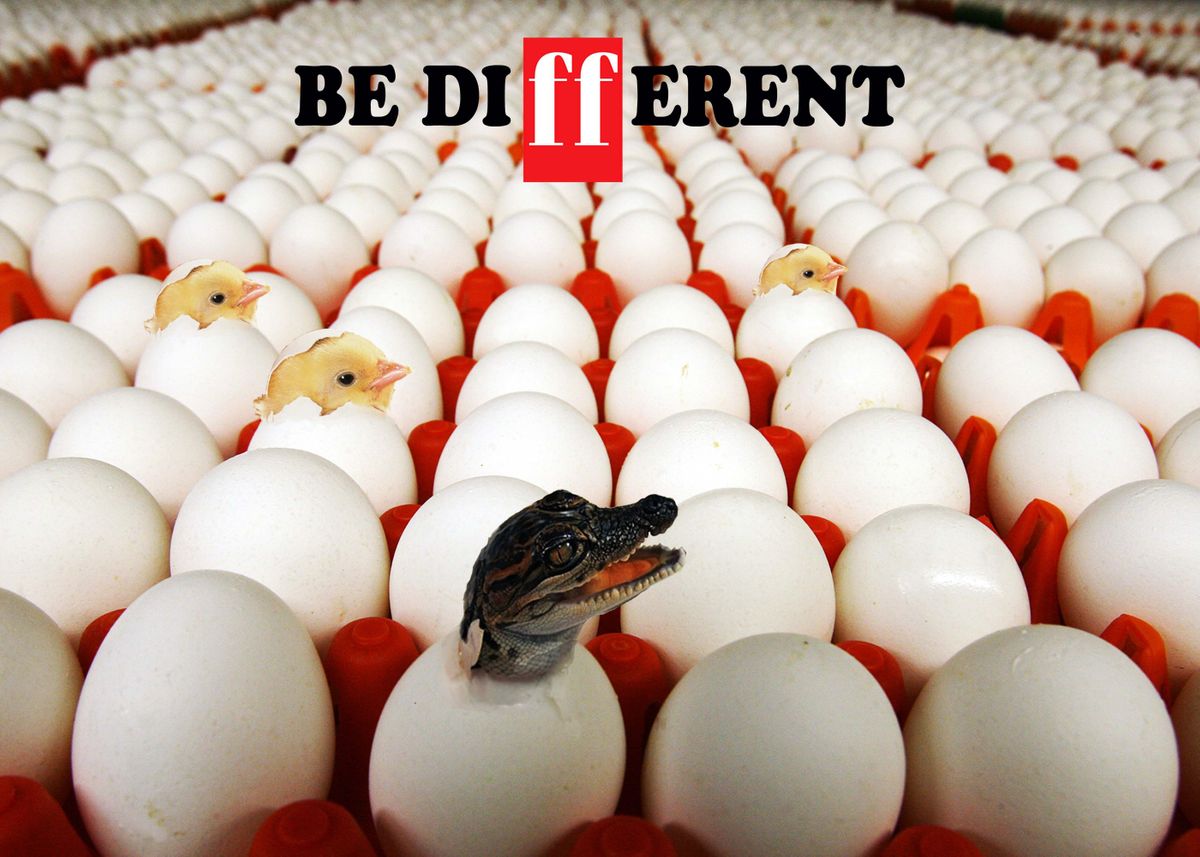 'Be different ' Poster, picture, metal print, paint by Kateryna ...