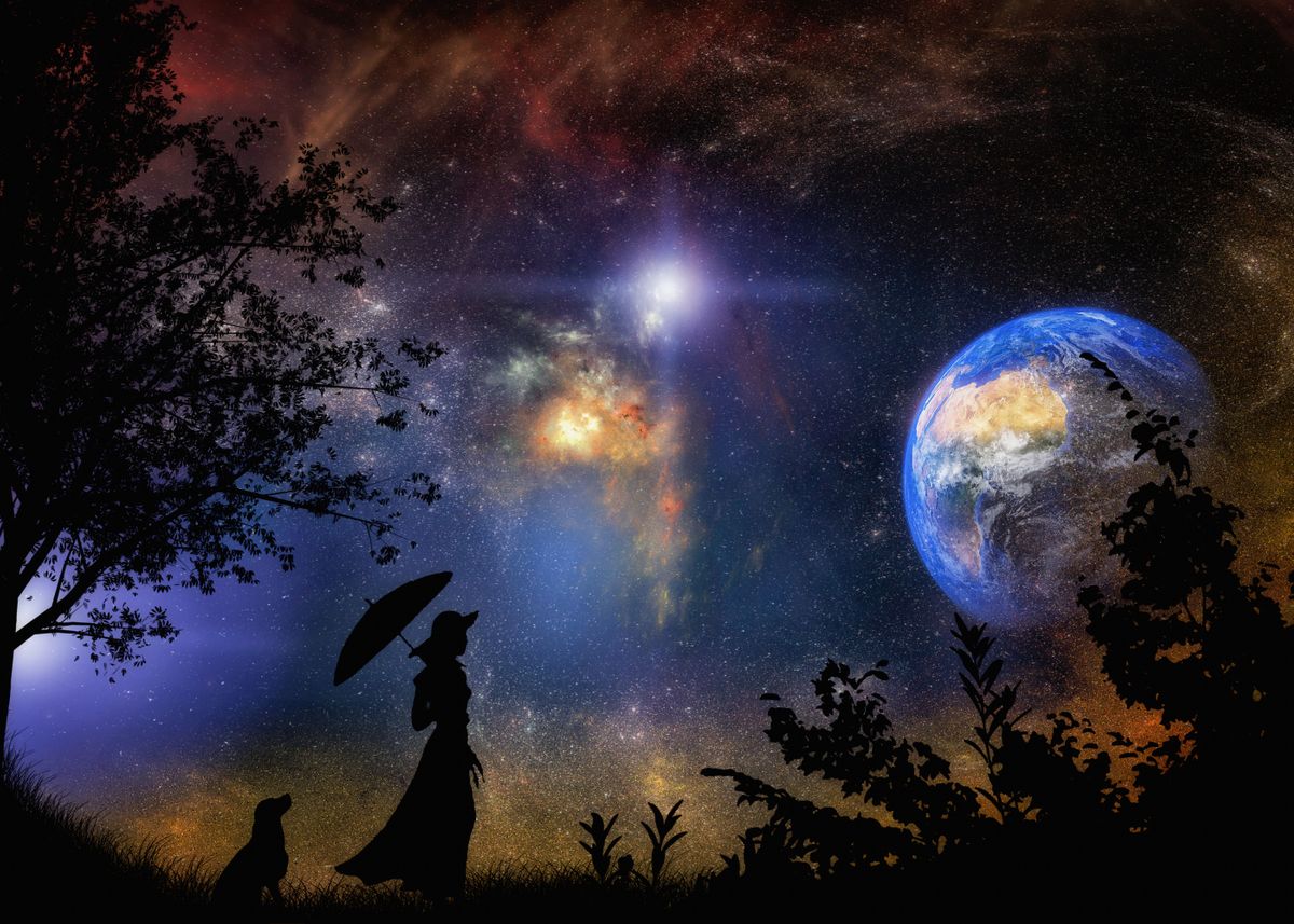 'Our world' Poster, picture, metal print, paint by Alain Gaymard | Displate