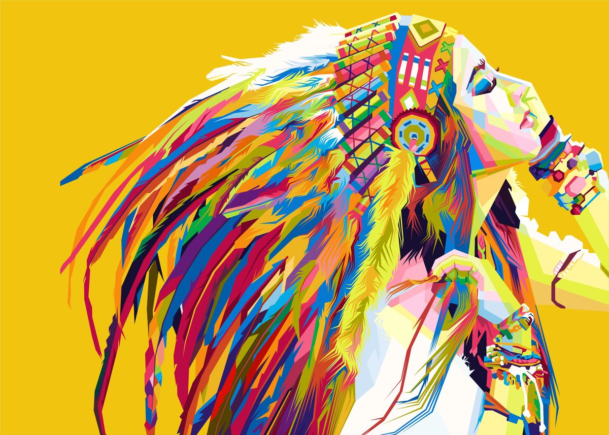 'Apache Girl' Poster, picture, metal print, paint by Ardiyanza Dewa ...