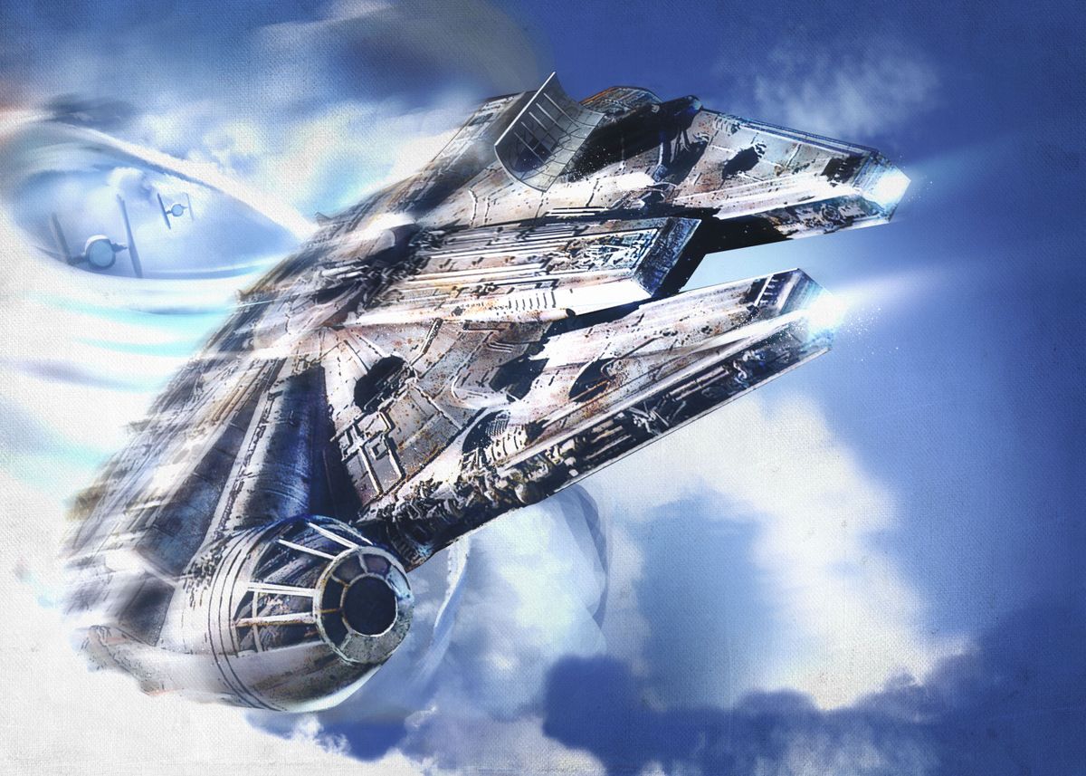 'New Millenium Falcon' Poster, picture, metal print, paint by Star Wars ...