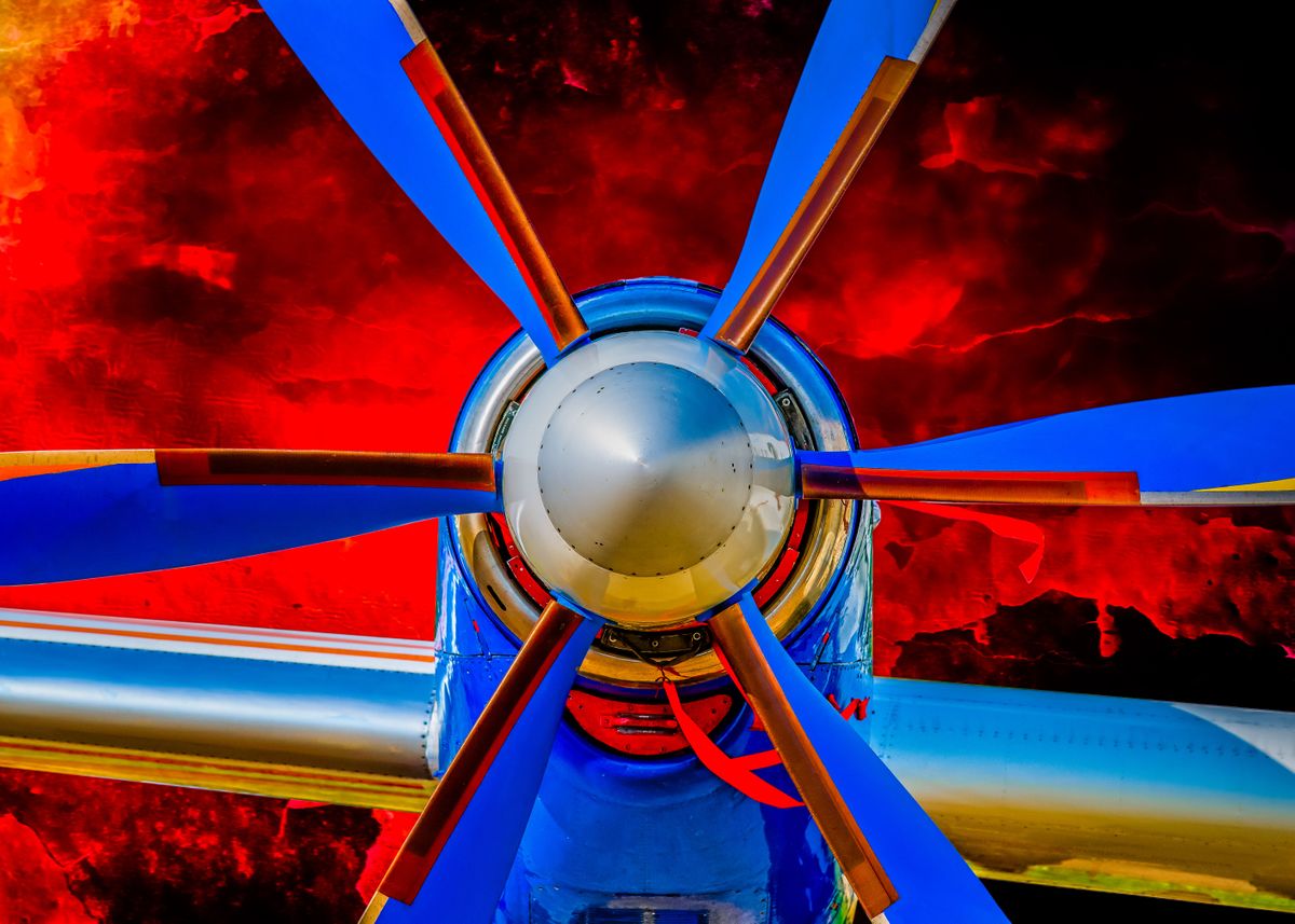 'Blue Propeller' Poster, picture, metal print, paint by Art Ofphotos ...
