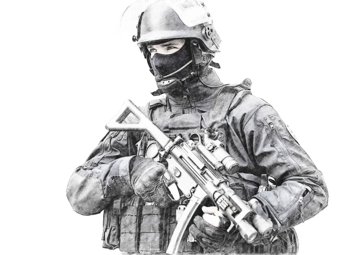 'GIGN 1' Poster, picture, metal print, paint by MR 73 Photography ...