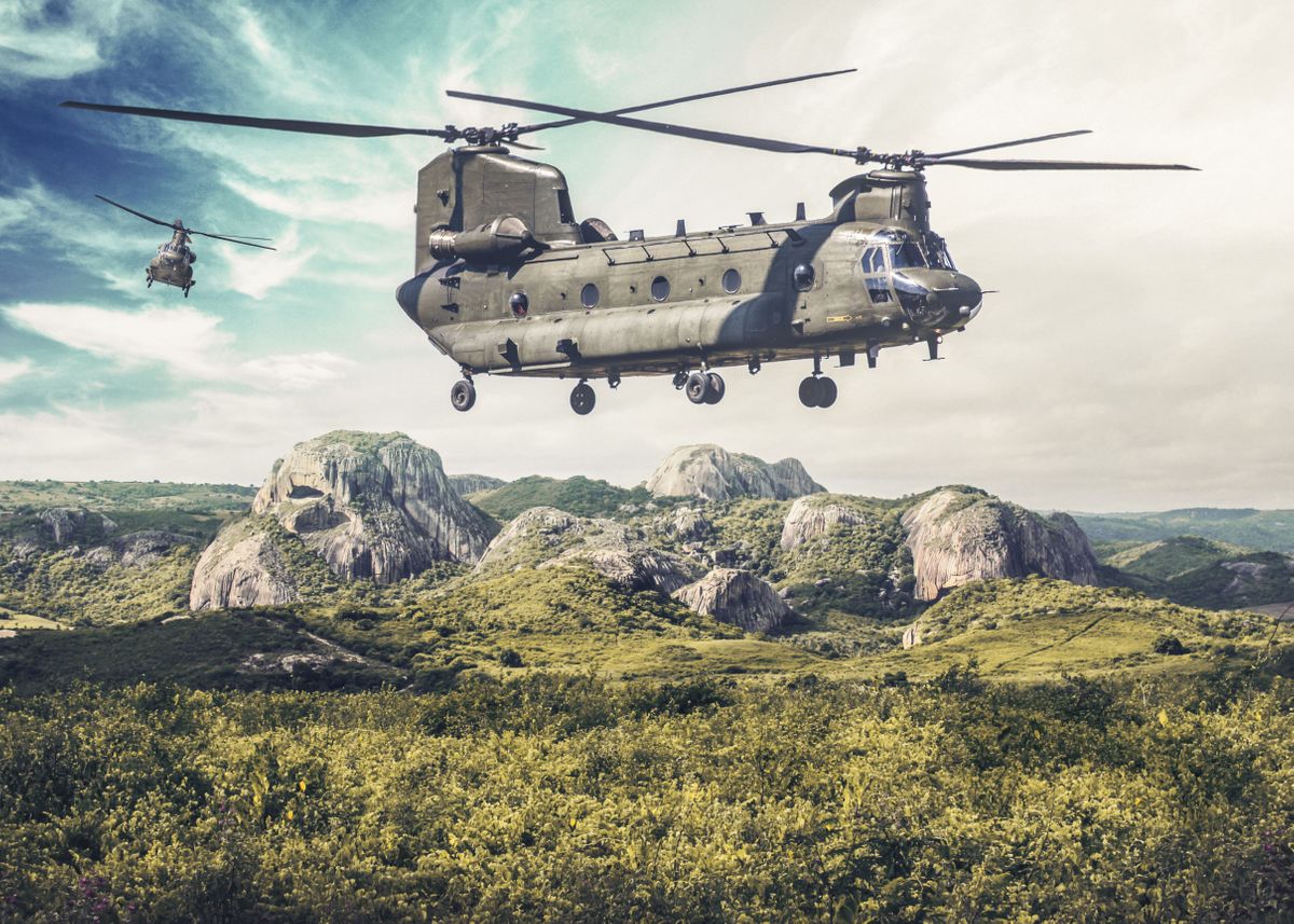 'Chinook' Poster, picture, metal print, paint by filmbildfabrik | Displate