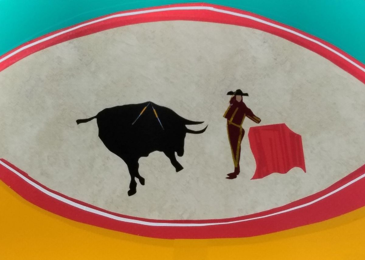 'The bullfight' Poster by Michael Moore | Displate