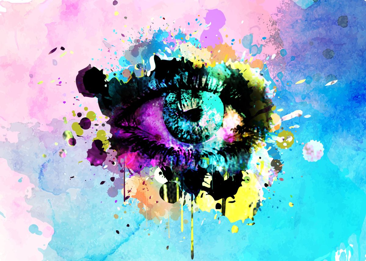 'eye art' Poster, picture, metal print, paint by abu bakar siddik ...