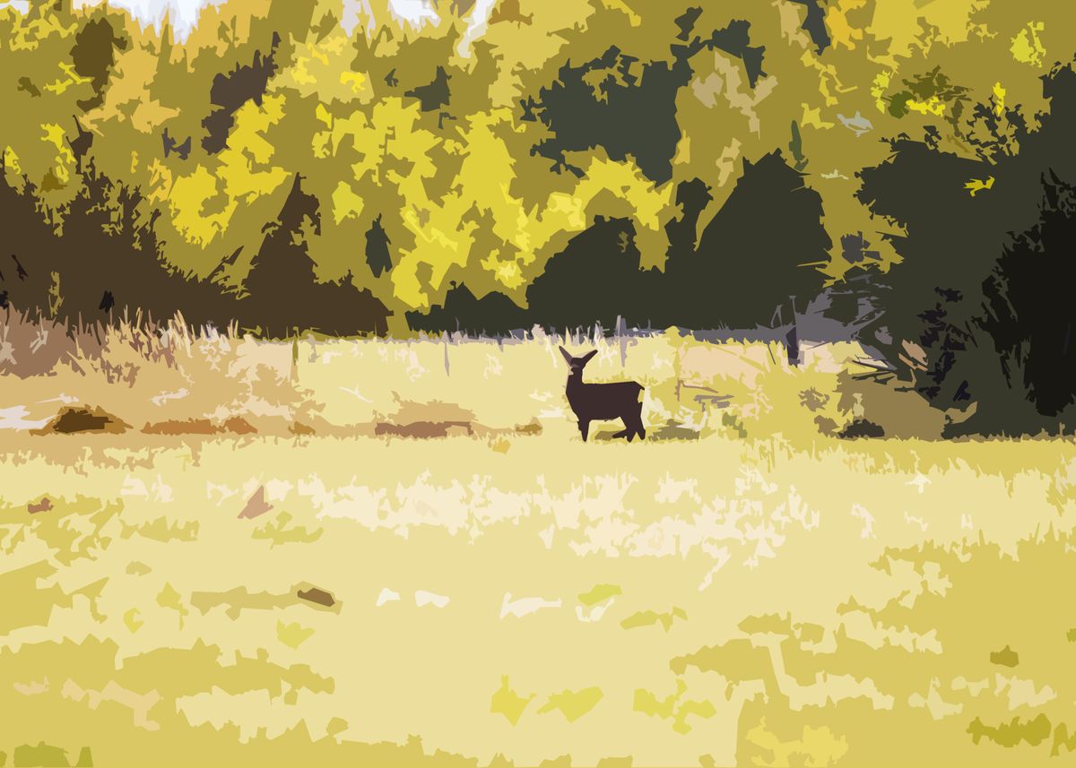 'Deer' Poster, picture, metal print, paint by Pixel Purge | Displate