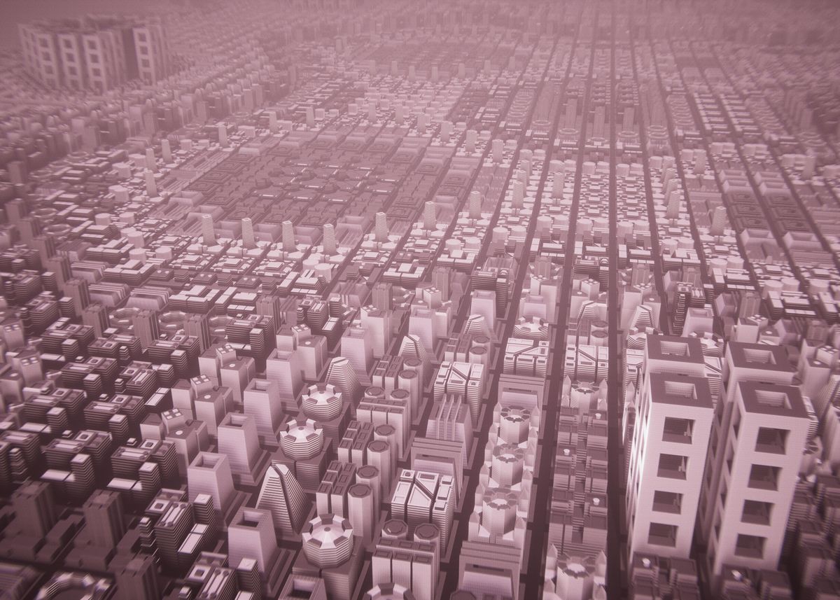 'Cyborg City' Poster, picture, metal print, paint by Jorge Reyna Tamez ...