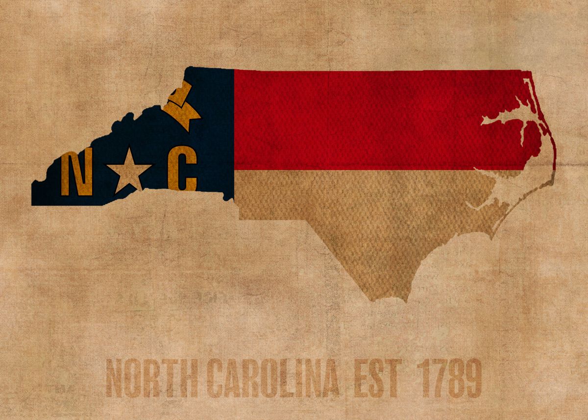 'North Carolina State Flag' Poster by Design Turnpike | Displate