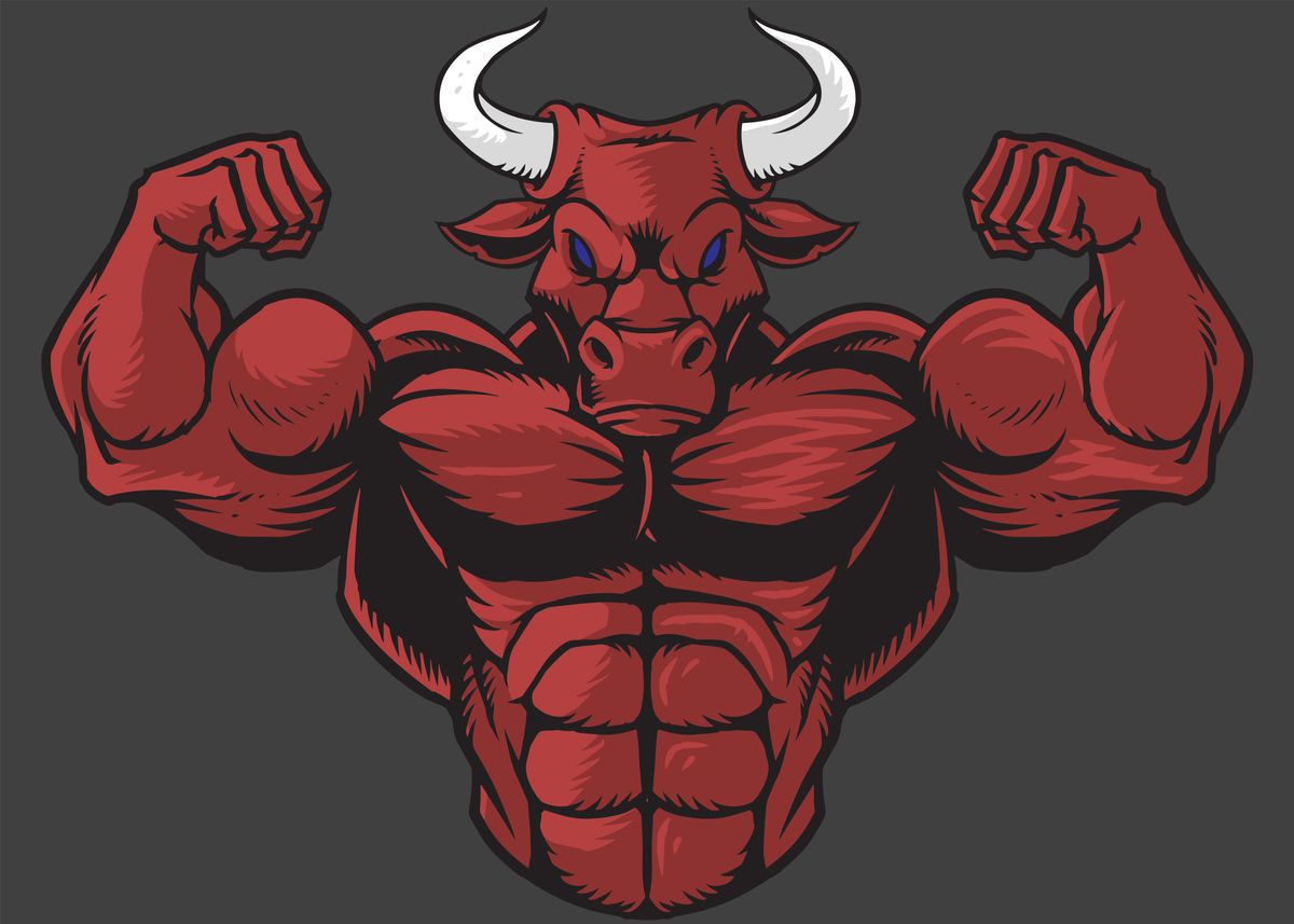 'Built Bull' Poster by Chris Simmons | Displate