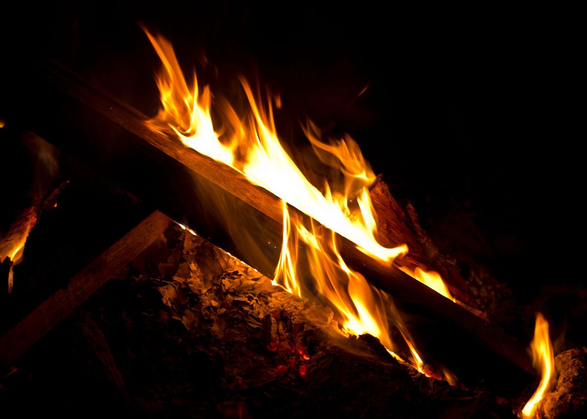 'Feuer' Poster, picture, metal print, paint by Matthias Buchholz | Displate