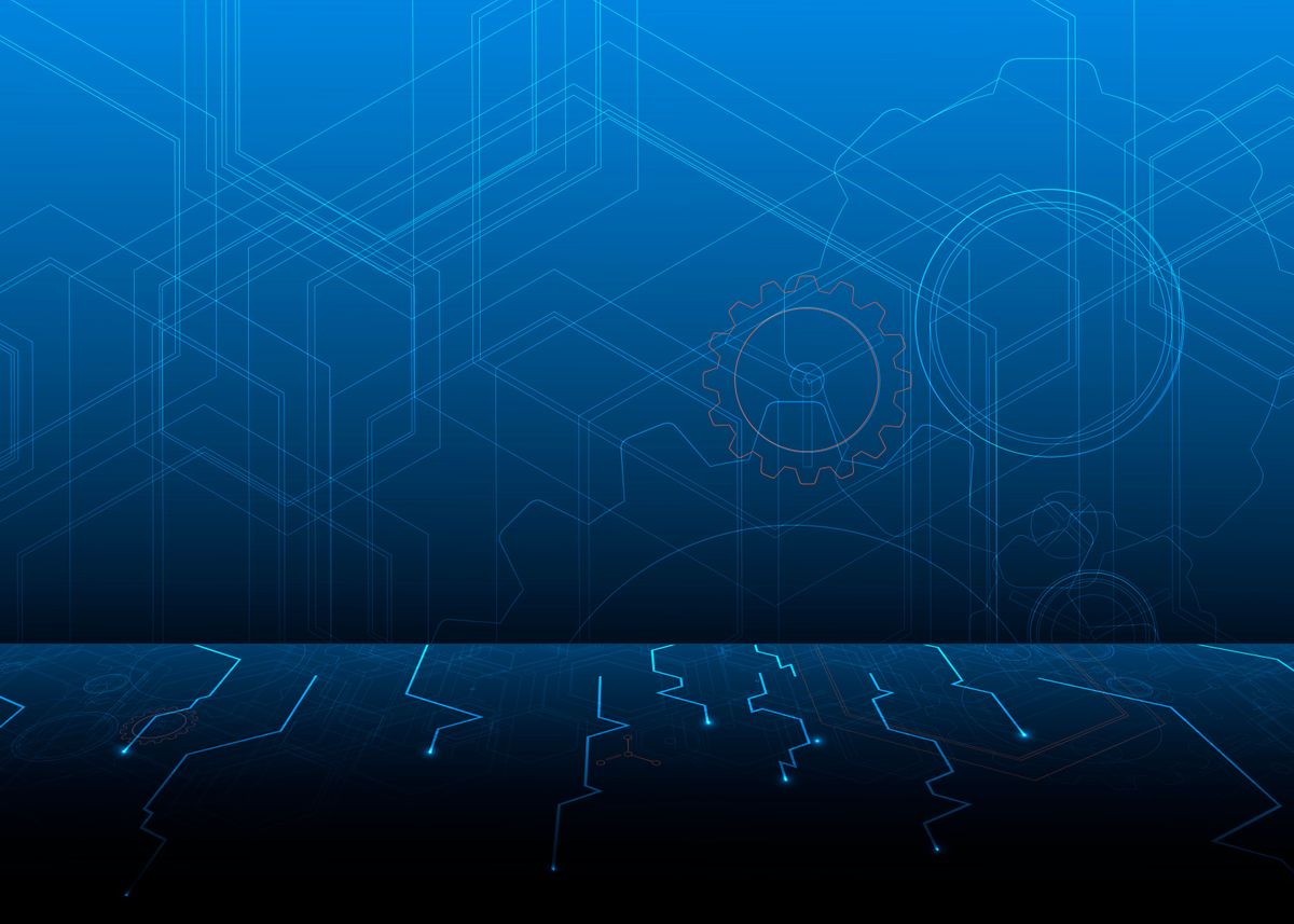 'Abstract tech background ' Poster, picture, metal print, paint by Vs ...